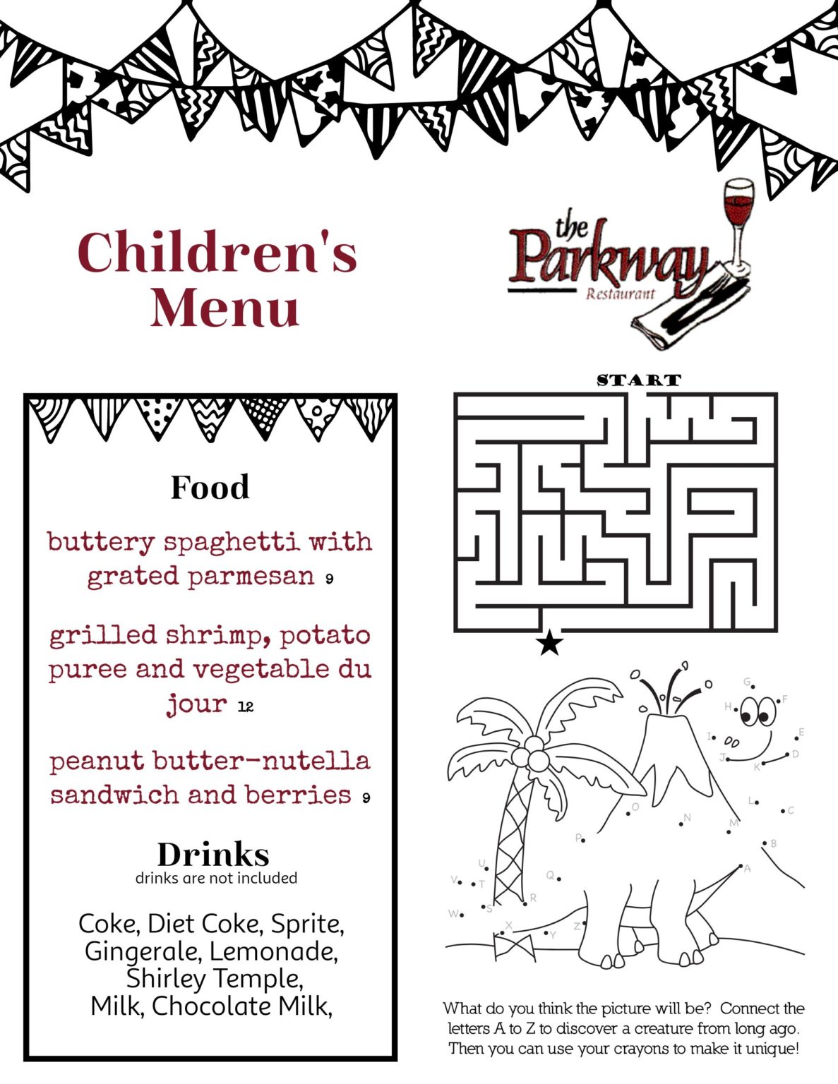 Our Menu | The Parkway Restaurant