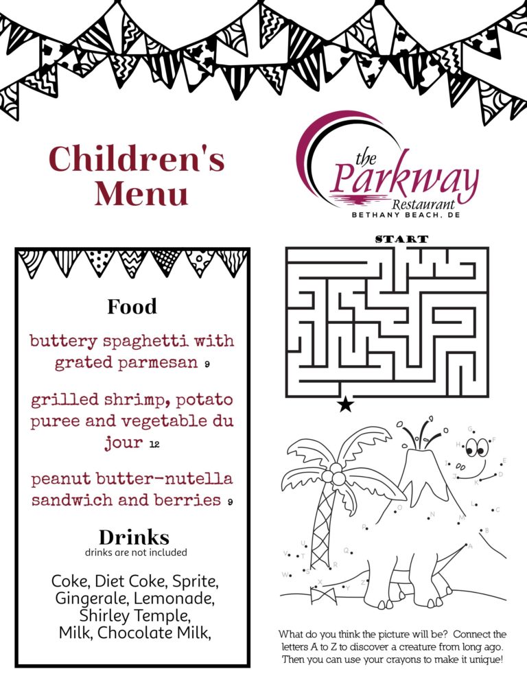 Our Menu | The Parkway Restaurant